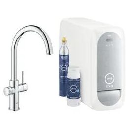 Grohe Blue Home K&uuml;chenarmatur 31455001 chrom, C-Auslauf, Starter Kit