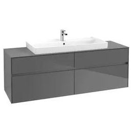 Villeroy & Boch Villeroy & Boch Collaro Waschtischunterschrank C03100FP, 1600x548x500mm, Glossy Grey