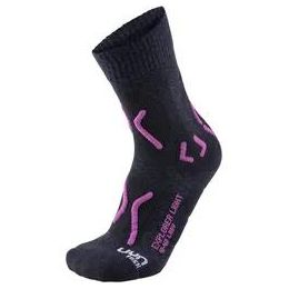 uyn Explorer Light Trekkingsocken aus Natex Damen charcoal/purple 41-42