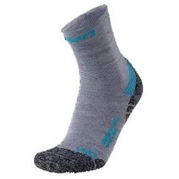 uyn Winter Pro Run Laufsocken mit Cool-Air-Flow Technologie aus Natex Damen light grey/turquoise 35-36