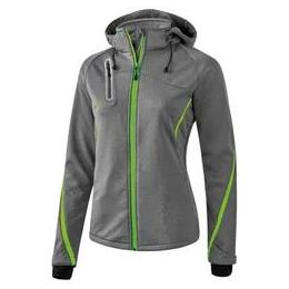 Erima Softshelljacke Funktion Damen grey melange/green gecko 48