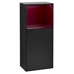 Villeroy & Boch Villeroy und Boch Finion Seitenschrank F510HBPD 41,8x93,6x27cm, rechts, Regal oben Peony Matt, Black matt lacquer