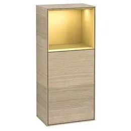 Villeroy & Boch Villeroy und Boch Finion Seitenschrank G500HFPC 41,8x93,6cm, links, Emotion, Regal oben Gold Matt, Oak Veneer
