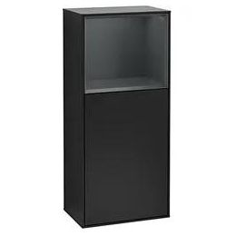 Villeroy & Boch Villeroy und Boch Finion Seitenschrank F510HGPD 41,8x93,6x27cm, rechts, Regal oben Midnight Blue Matt, Black matt lacquer