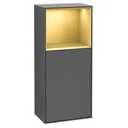 Villeroy & Boch Villeroy und Boch Finion Seitenschrank F510HFGK 41,8x93,6x27cm, rechts, Regal oben Gold matt, Anthracite matt