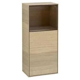 Villeroy & Boch Villeroy und Boch Finion Seitenschrank G500GNPC 41,8x93,6cm, links, Emotion, Regal oben Walnut Veneer, Oak Veneer