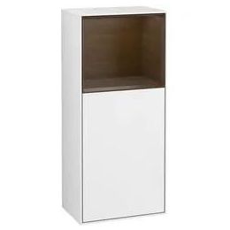 Villeroy & Boch Villeroy und Boch Finion Seitenschrank F510GNGF 41,8x93,6x27cm, rechts, Regal oben Walnut veneer, Glossy white lacquer