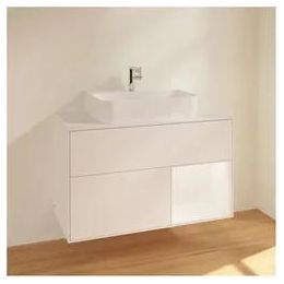 Villeroy & Boch Villeroy und Boch Finion Waschtischunterschrank F121MTMT 100cm, Abdeckplatte wei&szlig; matt, Regal rechts White matt lacquer, White matt lacquer