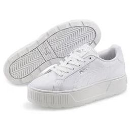 Puma Karmen Leder Plateau Sneaker Damen Puma white/Puma white/Puma silver 42