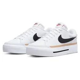 Nike Court Legacy Lift Plateau Sneaker Damen 100 - white/black-hemp-team orange 44.5