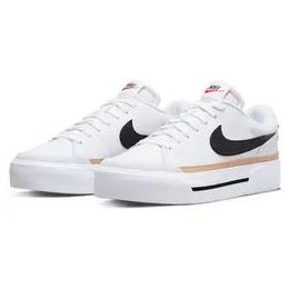 Nike Court Legacy Lift Plateau Sneaker Damen 100 - white/black-hemp-team orange 42.5
