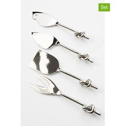 Jotex 4er-Set: K&auml;semesser in Silber - (L)15 cm - 45% | Gedeckter-tisch