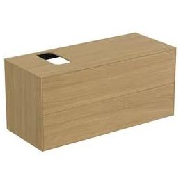 Ideal Standard Conca Waschtisch-Unterschrank T3944Y6 mit Ausschnitt, 2 Ausz&uuml;ge, 120x50,5x55 cm, rechts/links, Eiche hell Furnier