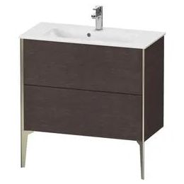 Duravit XViu Waschtisch-Unterschrank XV44890B172 81 x 59,4 x 39 cm, eiche dunkel geb&uuml;rstet, 2 Ausz&uuml;ge, stehend, champagner matt