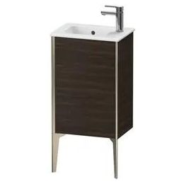 Duravit XViu Waschtisch-Unterschrank XV4480RB169 41x29x59,4cm, stehend, champagner matt, Anschlag rechts, nussbaum geb&uuml;rstet