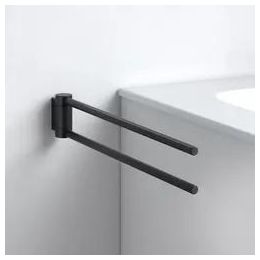 KEUCO Plan Black Selection Handtuchhalter 14918370000 2-tlg., 438mm, schwenkbar, schwarz