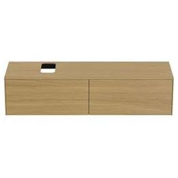 Ideal Standard Conca Waschtisch-Unterschrank T3983Y6 mit Ausschnitt, 2 Ausz&uuml;ge, 160x50,5x37 cm, Eiche hell Furnier