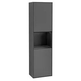Villeroy & Boch Villeroy und Boch Finion Hochschrank F460PDGK 41,8x151,6x27cm, links, Regal Black matt lacquer, Anthracite matt