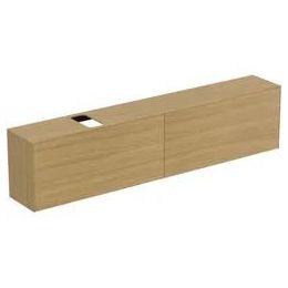Ideal Standard Conca Waschtisch-Unterschrank T4340Y6 240x37x55cm, mit Ausschnitt, 2 Ausz&uuml;ge, Eiche hell Furnier