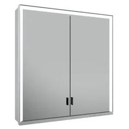 KEUCO Royal Lumos Spiegelschrank 14307172301 Wandvorbau, silber-eloxiert, verdecktes Ablagefach, 700 x 735 x 165 mm
