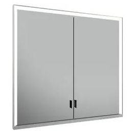 KEUCO Royal Lumos Spiegelschrank 14312172301 Wandeinbau, silber-eloxiert, verdecktes Ablagefach, 800 x 735 x 165 mm