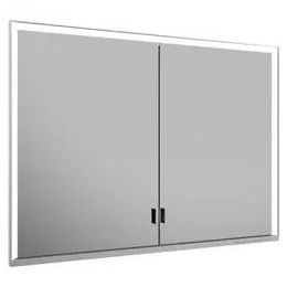 KEUCO Royal Lumos Spiegelschrank 14314172301 Wandeinbau, silber-eloxiert, verdecktes Ablagefach, 1000 x 735 x 165 mm