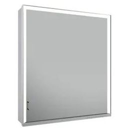 KEUCO Royal Lumos Spiegelschrank 14301172101 Wandvorbau, silber-eloxiert, verdecktes Ablagefach, 650 x 735 x 165 mm, Anschlag rechts