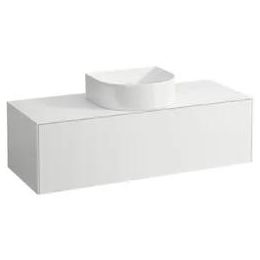 Laufen Sonar Schubladenelement/Sideboard H4054210341701 117,5x34x45,5cm, Ausschnitt Mitte, Wei&szlig; matt