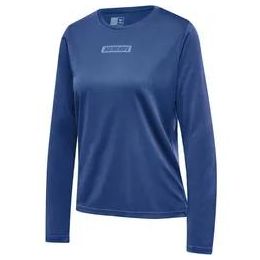 Hummel hmlTE TOLA Mesh langarm Fitnesshirt Damen insignia blue XL