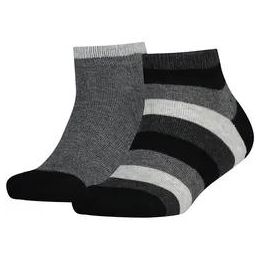 2er Pack Tommy Hilfiger Basic Stripe Quarter Socken Kinder 200 - black 35-38