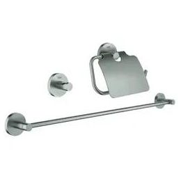 Grohe Essentials Bad-Set 40775DC1 Supersteel, 3 in 1, verdeckte Befestigung