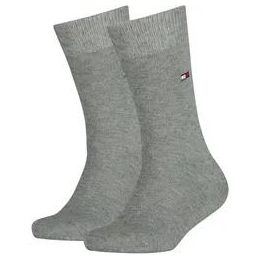 2er Pack Tommy Hilfiger Basic Socken Kinder 758 - middle grey melange 35-38