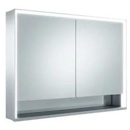 KEUCO Royal Lumos Spiegelschrank 14308171301 Wandvorbau, silber-eloxiert, offenes Ablagefach, 1050 x 735 x 165 mm