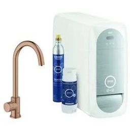 Grohe Blue Home Sp&uuml;ltisch-Einhebelmischer 31498DL1 warm sunset geb&uuml;rstet, Mono-Starter Kit