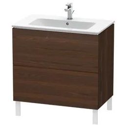 Duravit L-Cube Waschtisch-Unterschrank LC662606969 82 x 48,1 cm, nussbaum geb&uuml;rstet, 2 Ausz&uuml;ge, stehend