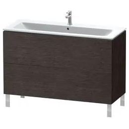 Duravit L-Cube Waschtisch-Unterschrank LC662807272 122 x 48,1 cm, eiche dunkel geb&uuml;rstet, 2 Ausz&uuml;ge, stehend
