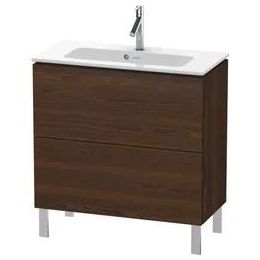 Duravit L-Cube Waschtisch-Unterschrank LC667406969 82 x 39,1 cm, nussbaum geb&uuml;rstet, 2 Ausz&uuml;ge, stehend