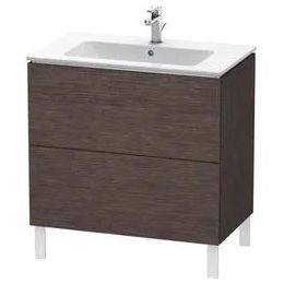 Duravit L-Cube Waschtisch-Unterschrank LC662607272 82 x 48,1 cm, eiche dunkel geb&uuml;rstet, 2 Ausz&uuml;ge, stehend