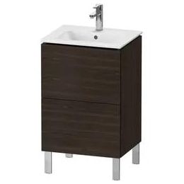 Duravit L-Cube Waschtisch-Unterschrank LC667106969 52x42,1x70,4cm, 2 Ausz&uuml;ge, stehend, nussbaum geb&uuml;rstet