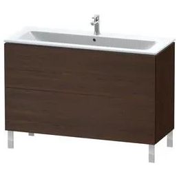 Duravit L-Cube Waschtisch-Unterschrank LC662806969 122 x 48,1 cm, nussbaum geb&uuml;rstet, 2 Ausz&uuml;ge, stehend
