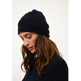 Just Cashmere Kaschmir-M&uuml;tze "Lauren" in Dunkelblau - 55% | Damen-muetzen-caps