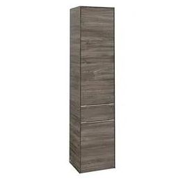Villeroy & Boch Villeroy und Boch Subway 3.0 Hochschrank C59100RK 40x171x36,2cm, Schanier rechts/Griff Aluminium gl&auml;nzend, stone oak
