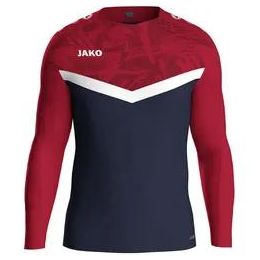 Jako Iconic Sweatshirt Kinder 901 - marine/chili rot 164
