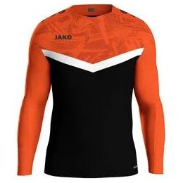 Jako Iconic Sweatshirt Kinder 807 - schwarz/neonorange 116