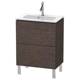 Duravit L-Cube Waschtisch-Unterschrank LC667307272 62 x 39,1 cm, eiche dunkel geb&uuml;rstet, 2 Ausz&uuml;ge, stehend