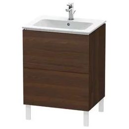 Duravit L-Cube Waschtisch-Unterschrank LC662506969 62 x 48,1 cm, nussbaum geb&uuml;rstet, 2 Ausz&uuml;ge, stehend