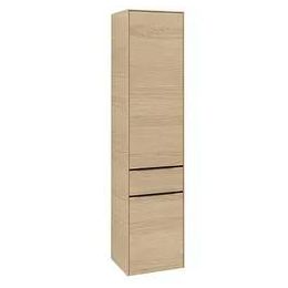 Villeroy & Boch Villeroy und Boch Subway 3.0 Hochschrank C59101VJ 40x171x36,2cm, Schanier rechts/Griff Volcano black, nordic oak