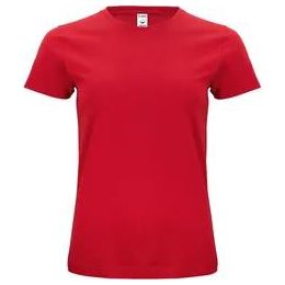Clique Classic Bio-Baumwoll T-Shirt Damen 35 - rot XS