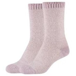 2er Pack Camano Cosy Soft Cashmere Crew Socken Damen 4305 - dusty rose 39-42