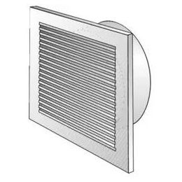 HELIOS L&uuml;ftungsgitter L-G 100, 60302 DN 100 braun mit Anschlussstutzen